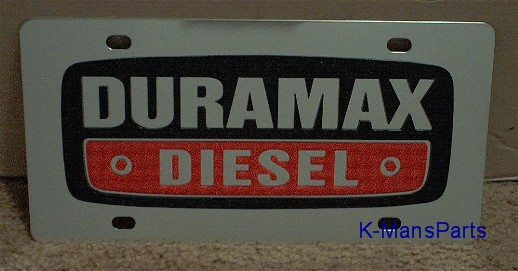 Chevrolet Duramax Diesel emblem vanity license plate tag