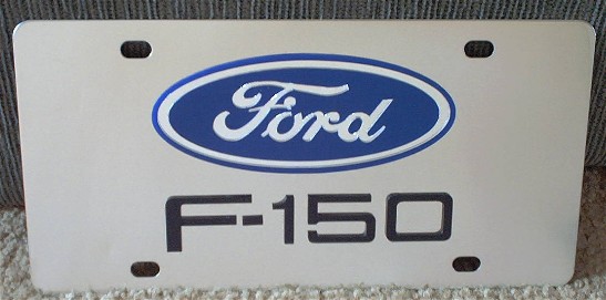 Ford F150 Stainless Steel Vanity License Plate Tag