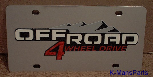 GMC Off Road Stainless Steel Vanity License Plate Tags