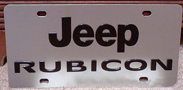 Jeep Rubicon Stainless Steel Vanity License Plate Tags jeep-rubicon-stainless-steel-vanity-license-plate-tags