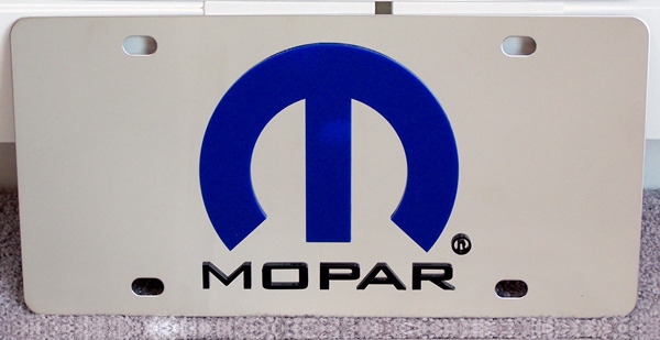 MOPAR blue vanity license plate car tag