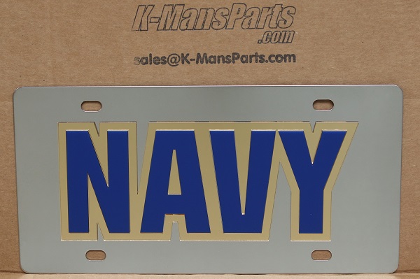 US Navy vanity mirror license plate car tag