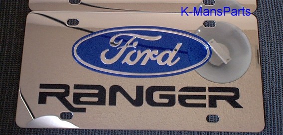 Ford Ranger black vanity license plate car tag