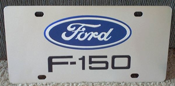 Ford F150 Stainless Steel Vanity License Plate Tag